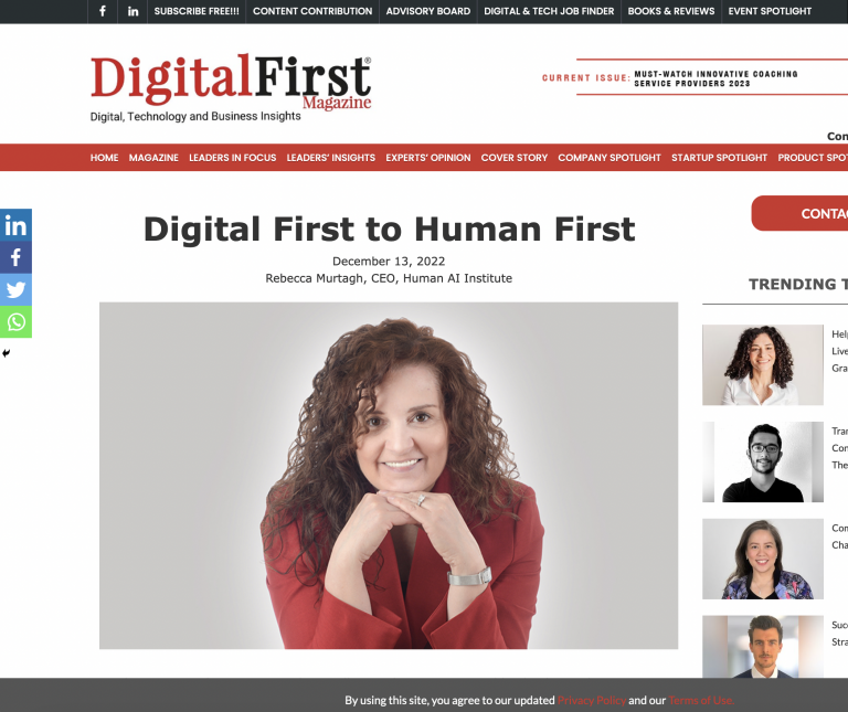 Rebecca Murtagh 'Human First' Piece Featured in Digital First Magazine ...